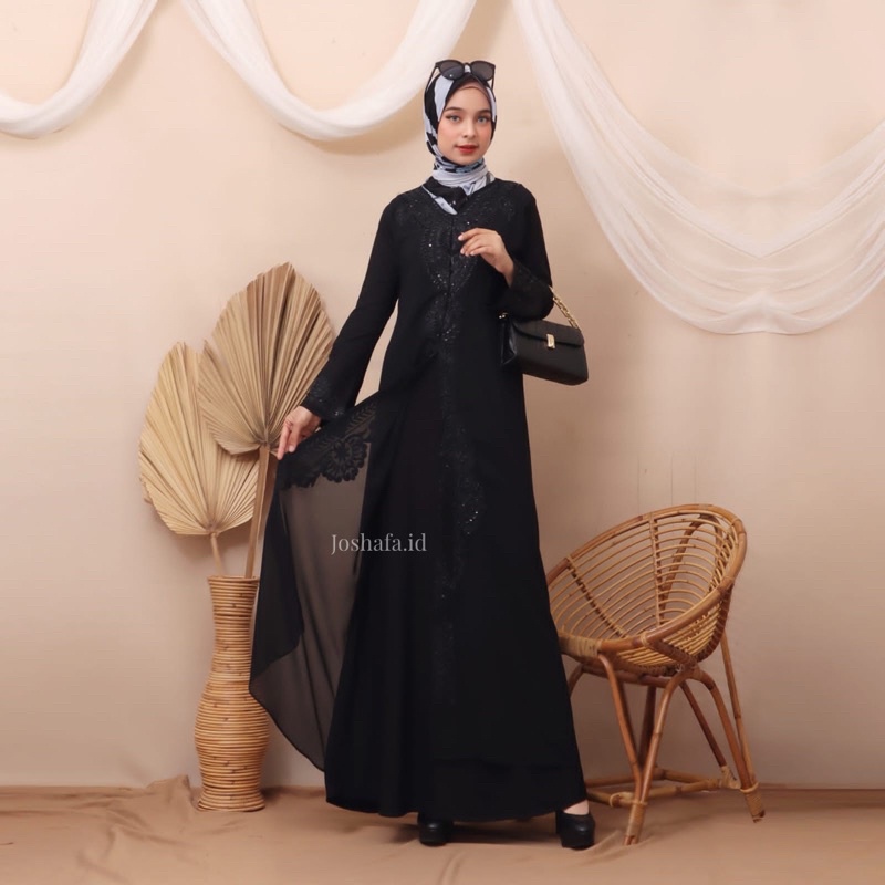 Jual Gamis Abaya Turki Mix Bordir AQILA (COD) | Shopee Indonesia