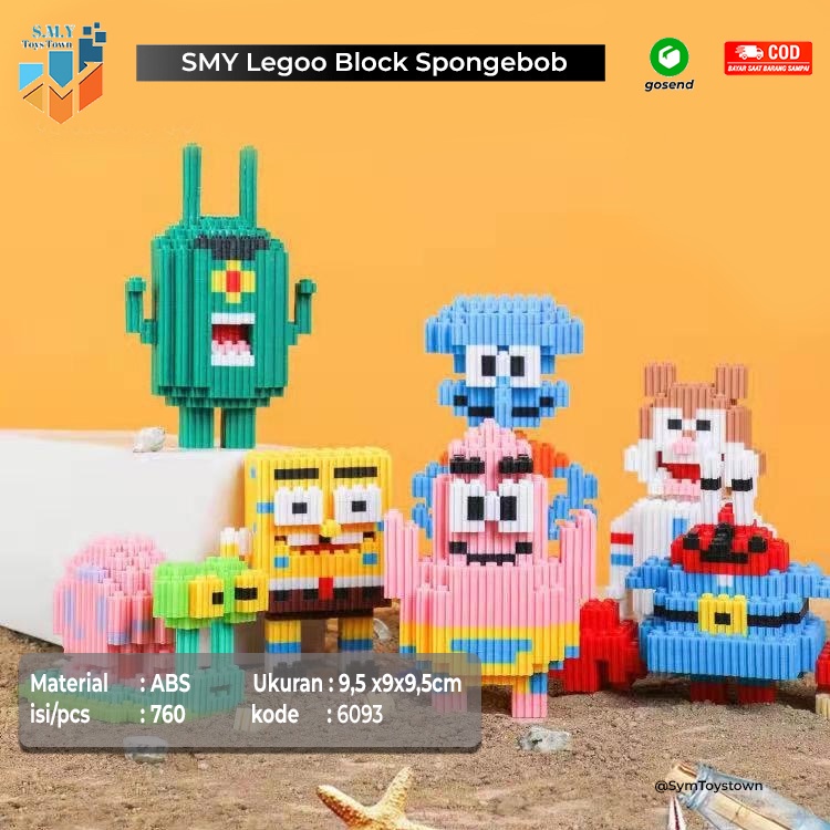 Jual Nano Block Spongebob - Bricks Education Nano Block / Mainan Balok ...