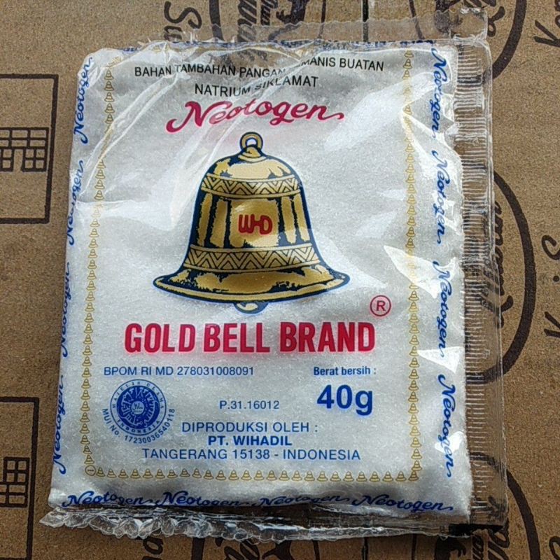 Jual Natrium Siklamat Gold Bell Brand 40gr (Pemanis Buatan) | Shopee ...