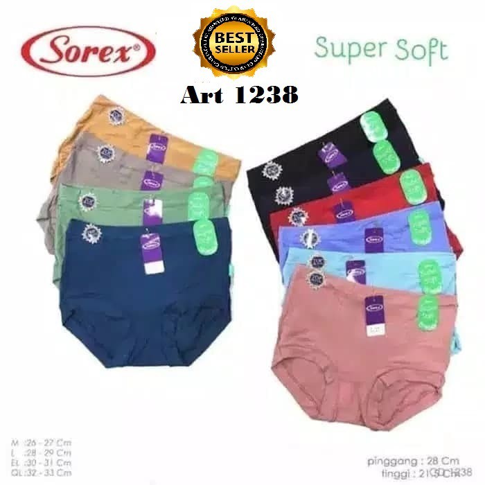 Jual Celana Dalam Wanita Super Soft Sorex / CD Cewek Prempuan Super Soft Sorex 1238 - 1239 ...