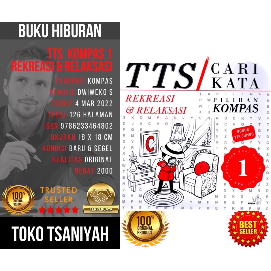 Jual Buku Teka Teki Silang TTS Cari Kata Pilihan Kompas Jilid 1 Rekreasi & Relaksasi Dwiweko ...
