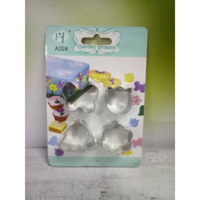 Jual FONDANT CUTTER GARDEN SHAPES SET 4 / FONDANT CUTTER A324 | Shopee ...
