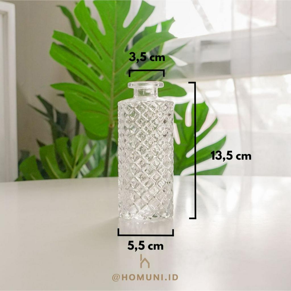 Jual Vas Bunga Botol Kaca Bening Aesthetic/Glass Bottle Flower Vase ...
