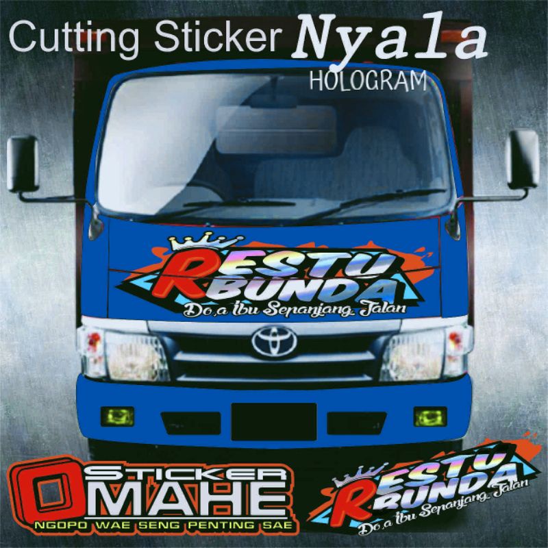 Jual Cutting sticker Truck Dyna giga canter stiker truck depan kabin ...