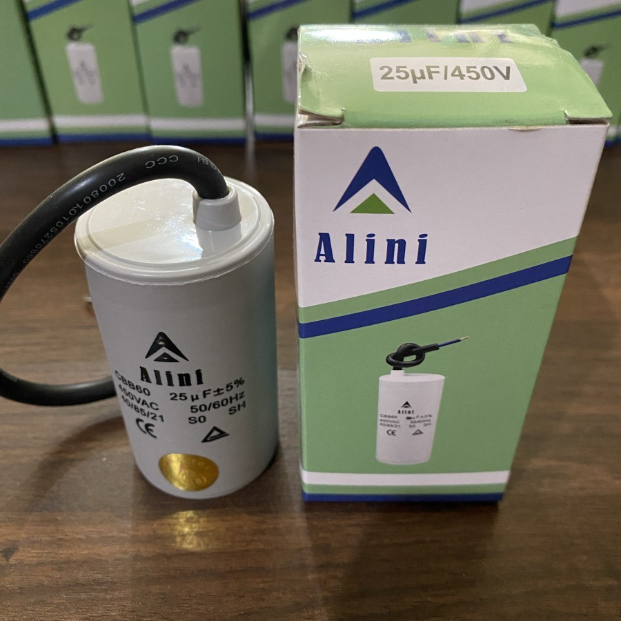 Jual Kapasitor Pompa Air 25 uF microfarad Bulat ALINI Capacitor ...