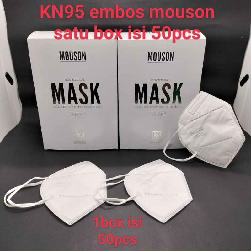 Jual Masker KN95 Mouson box isi 50pcs | Shopee Indonesia