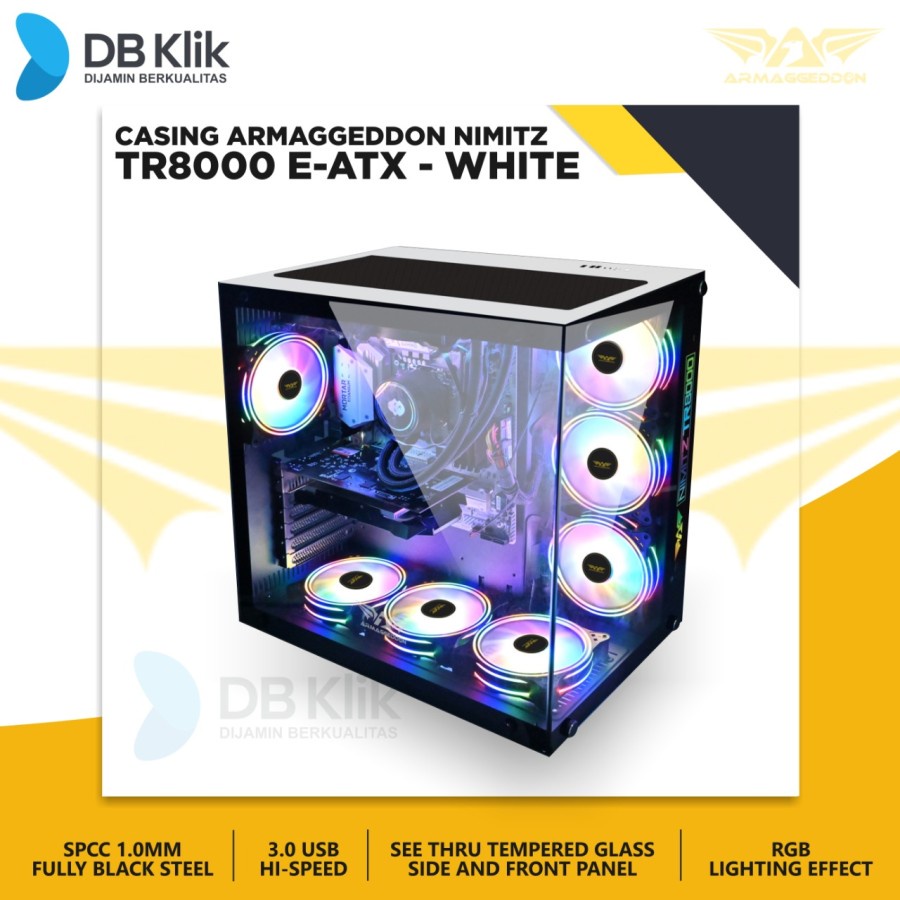 Jual Casing Armaggeddon NIMITZ TR8000 E-ATX | NIMITZ TR 8000 ATX > white | Shopee Indonesia