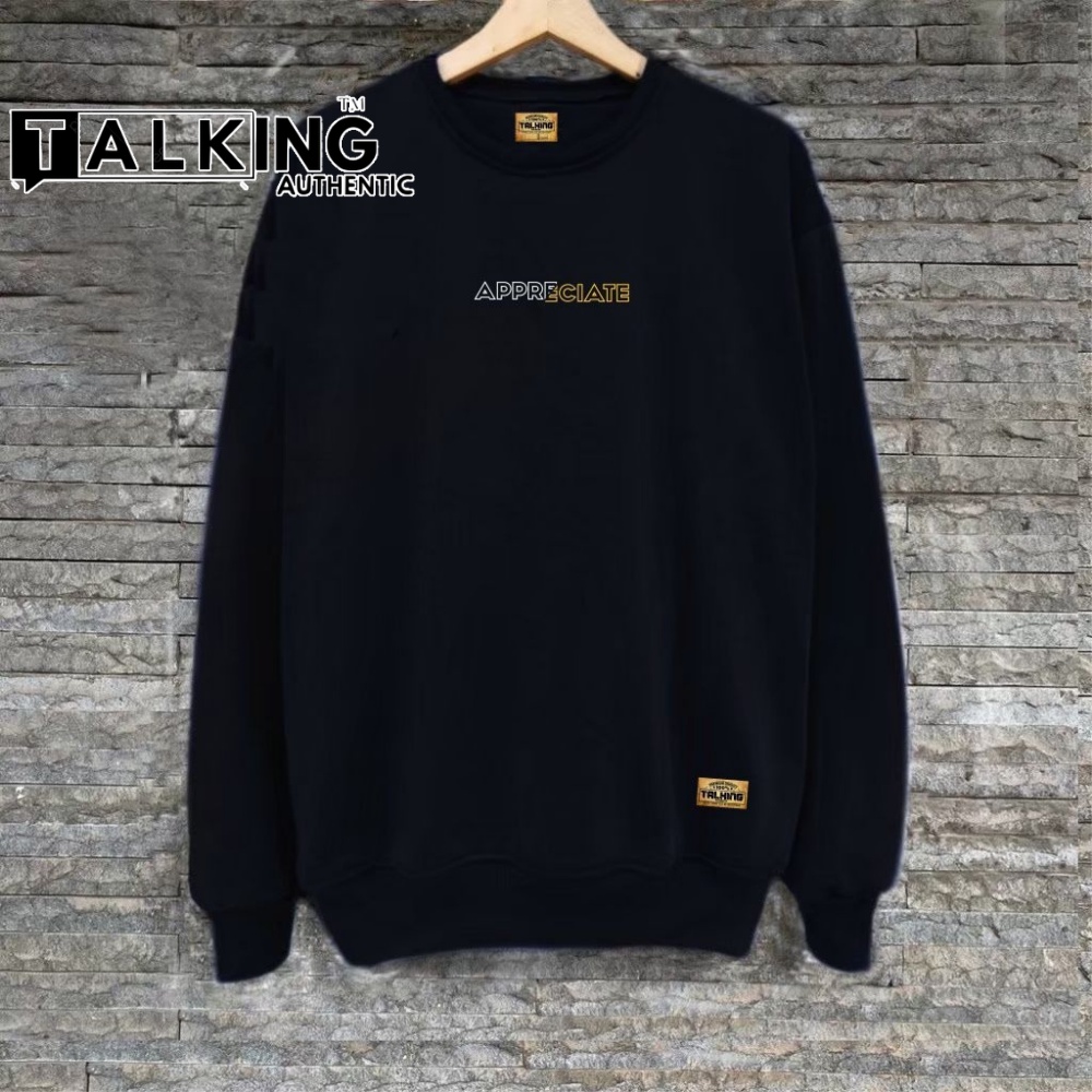 Jual Talking Sweater Pria Oversize Crewneck Distro Cewek Cowok Lokal ...