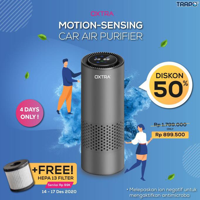 Jual Trapo Oxtra Motion-Sensing Car Air Purifier | Shopee Indonesia