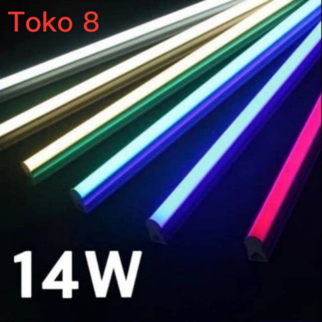 Jual lampu tl neon t5 led 14w 90cm tube warna warni | Shopee Indonesia