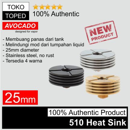 Jual Authentic Avocado 510 Heat Sink 25mm | 25 rda rdta heatsink ...