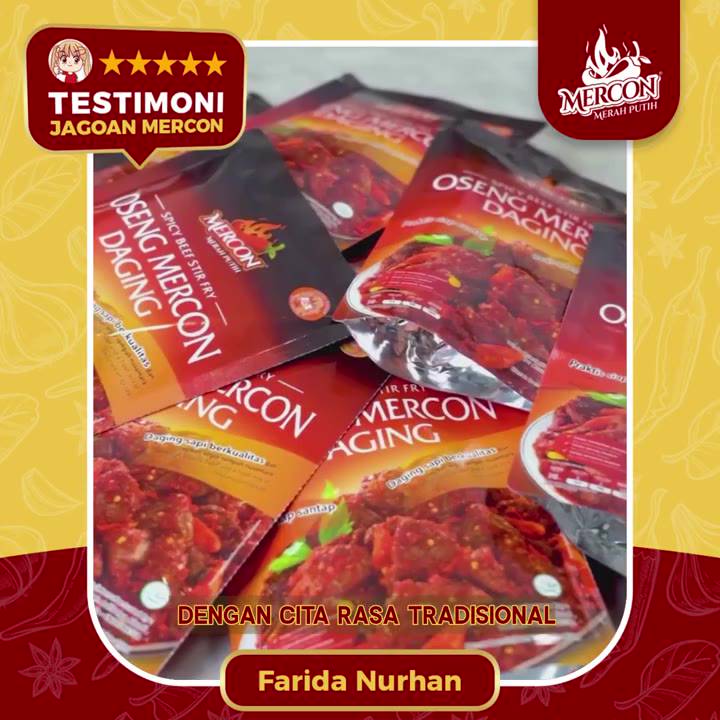 Jual OSENG MERCON DAGING MERCON MERAH PUTIH 150 GRAM LEVEL PEDAS ...