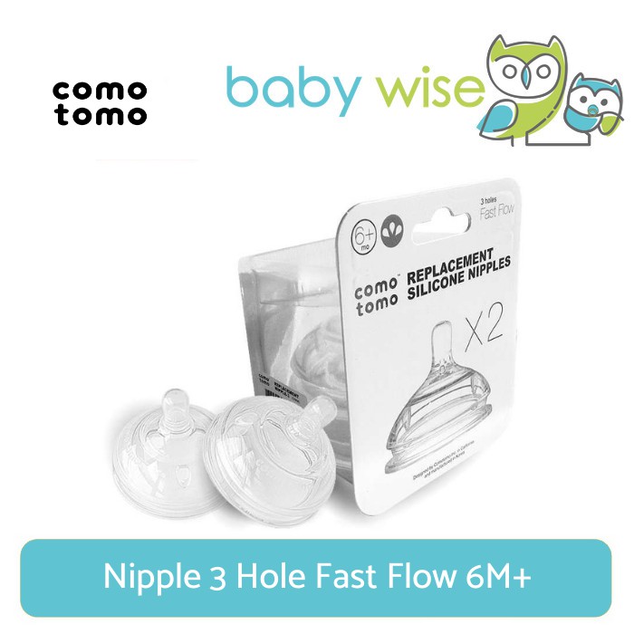 Jual Comotomo Nipple 3 Hole Fast Flow 6M+ | Shopee Indonesia