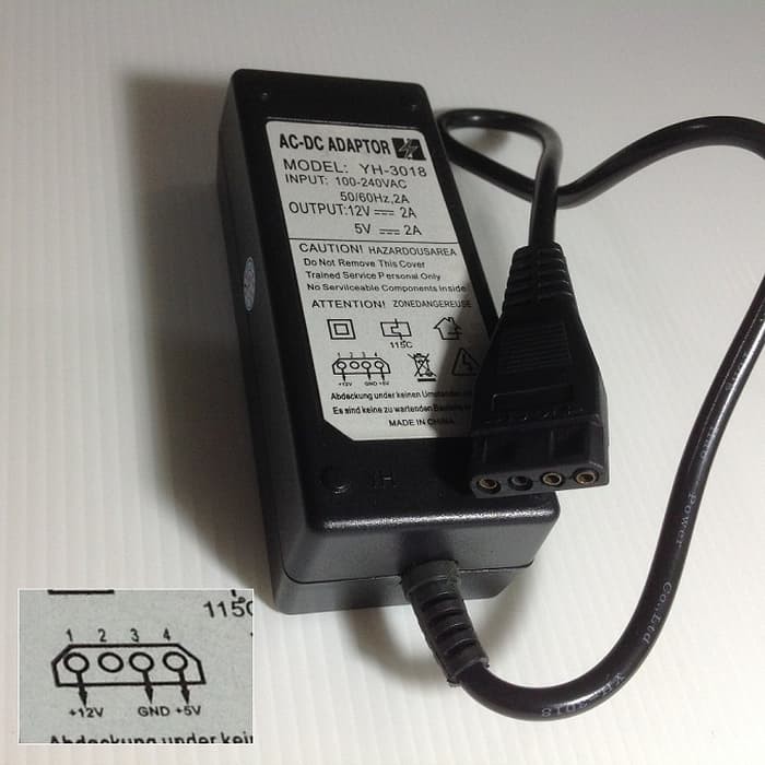 Jual ADAPTOR 5V 2A 12V 2A CONNECTOR 4 PIN MOLEX | Shopee Indonesia