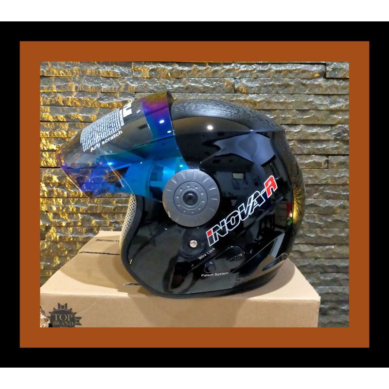 Jual Helm BMC Inova Solid R Black Glossy Half Face L | Shopee Indonesia