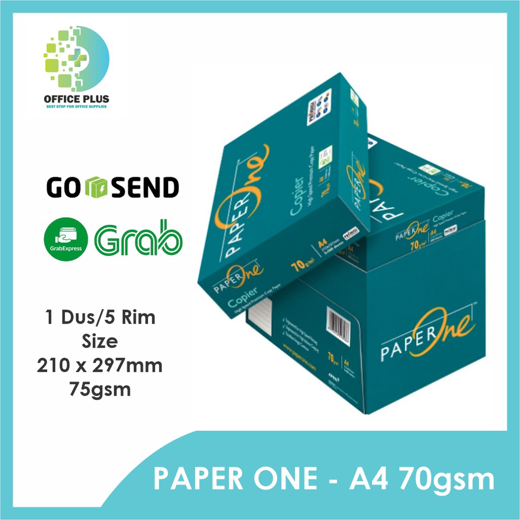 Jual Kertas HVS A4 70 Gram KHUSUS GOJEK - PAPERONE 1 DUS / 5 RIM | Shopee Indonesia