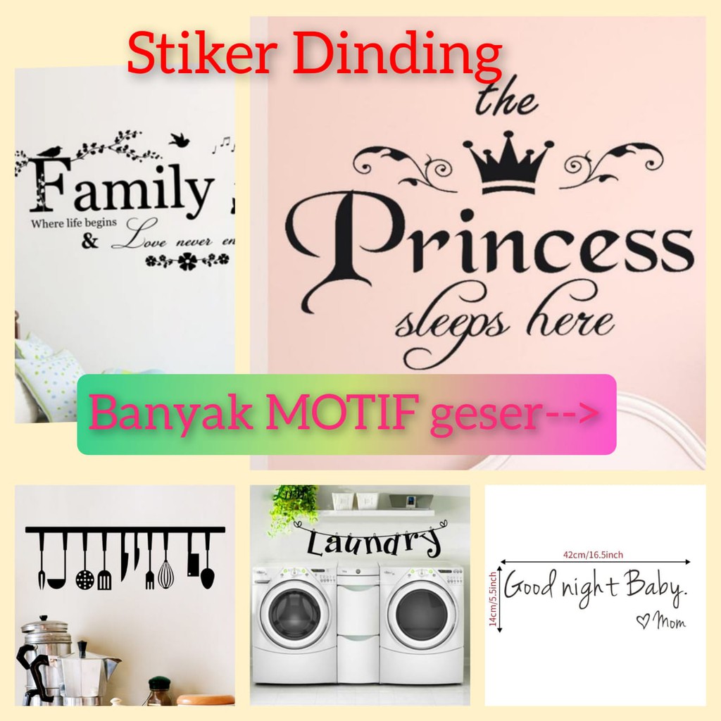 Jual KMK WALLSTICKER STICKER STIKER DINDING KATA KATA MUTIARA LAUNDRY ...
