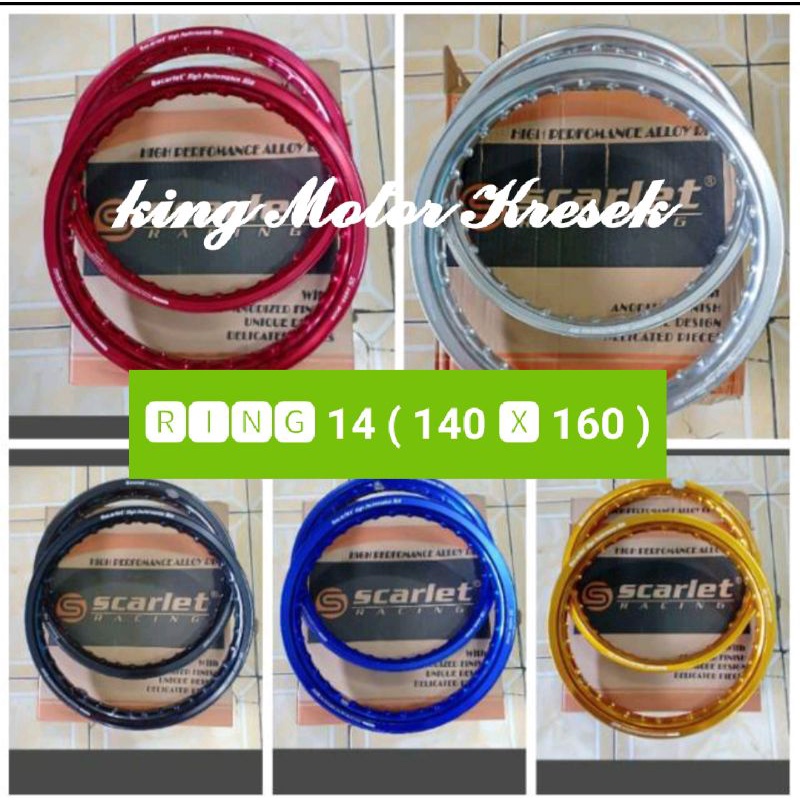Jual Velg jari-jari ring 14 Ukuran 140 X 160 scarlet racing - 1 pasang ...