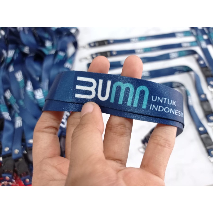 Jual Lanyard Custom BUMN / BUMN Biru Full Design Custom Digital ...