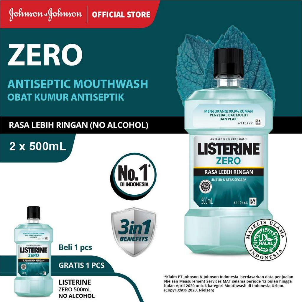 Jual (Buy 1 Free 1) LISTERINE COOL MINT ZERO Mothwash / Obat Kumur ...