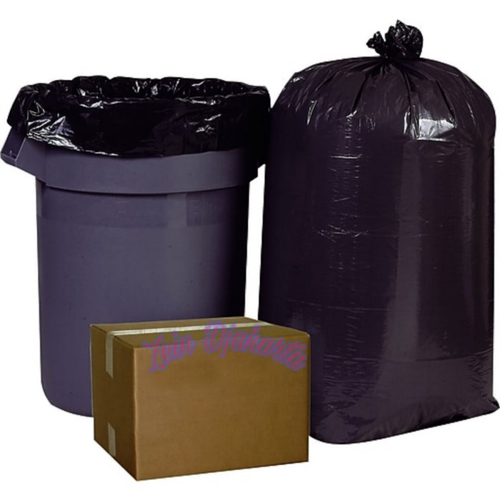 Jual Plastik Sampah Hitam Trash Bag Hitam Plastik Sampah Monas Hitam 4 ...