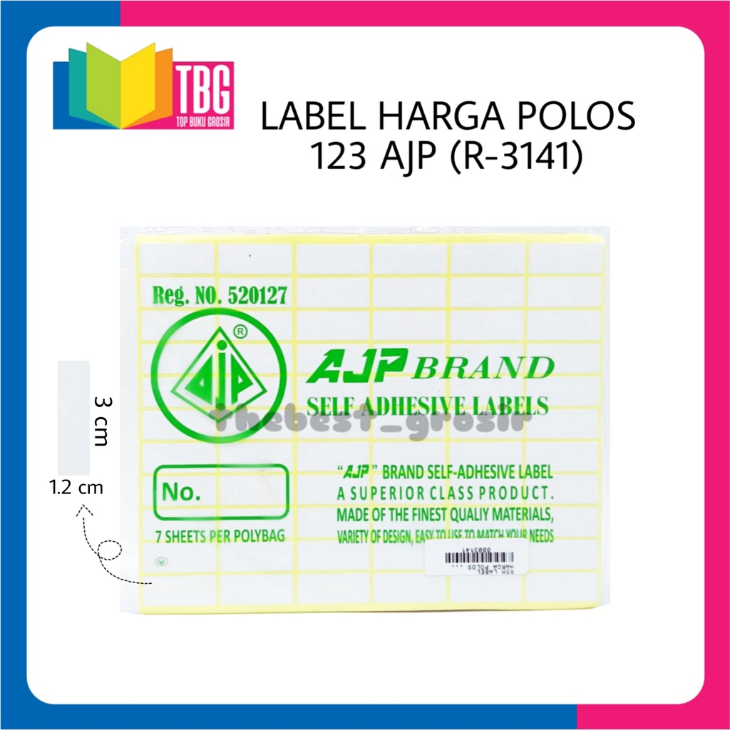 Jual 1 PACK KECIL (7 LEMBAR) LABEL POLOS AJP / STICKER LABEL / SELF ...