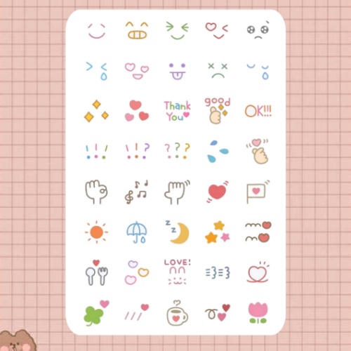 Jual [PART 1] Stickers Emoji | stiker aesthetic emoji | stiker lucu ...