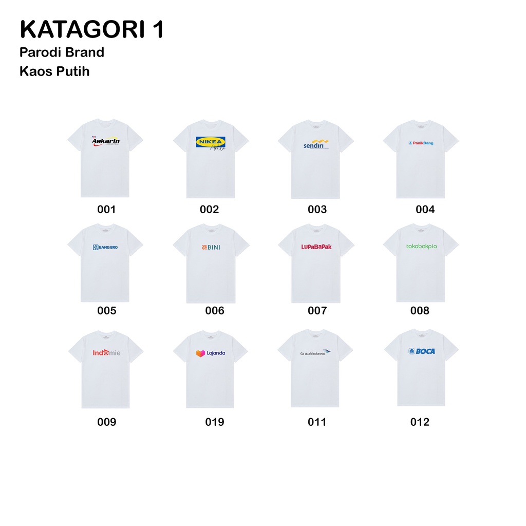 Jual Kaos Parodi Brand - Start Digital Printing | Shopee Indonesia