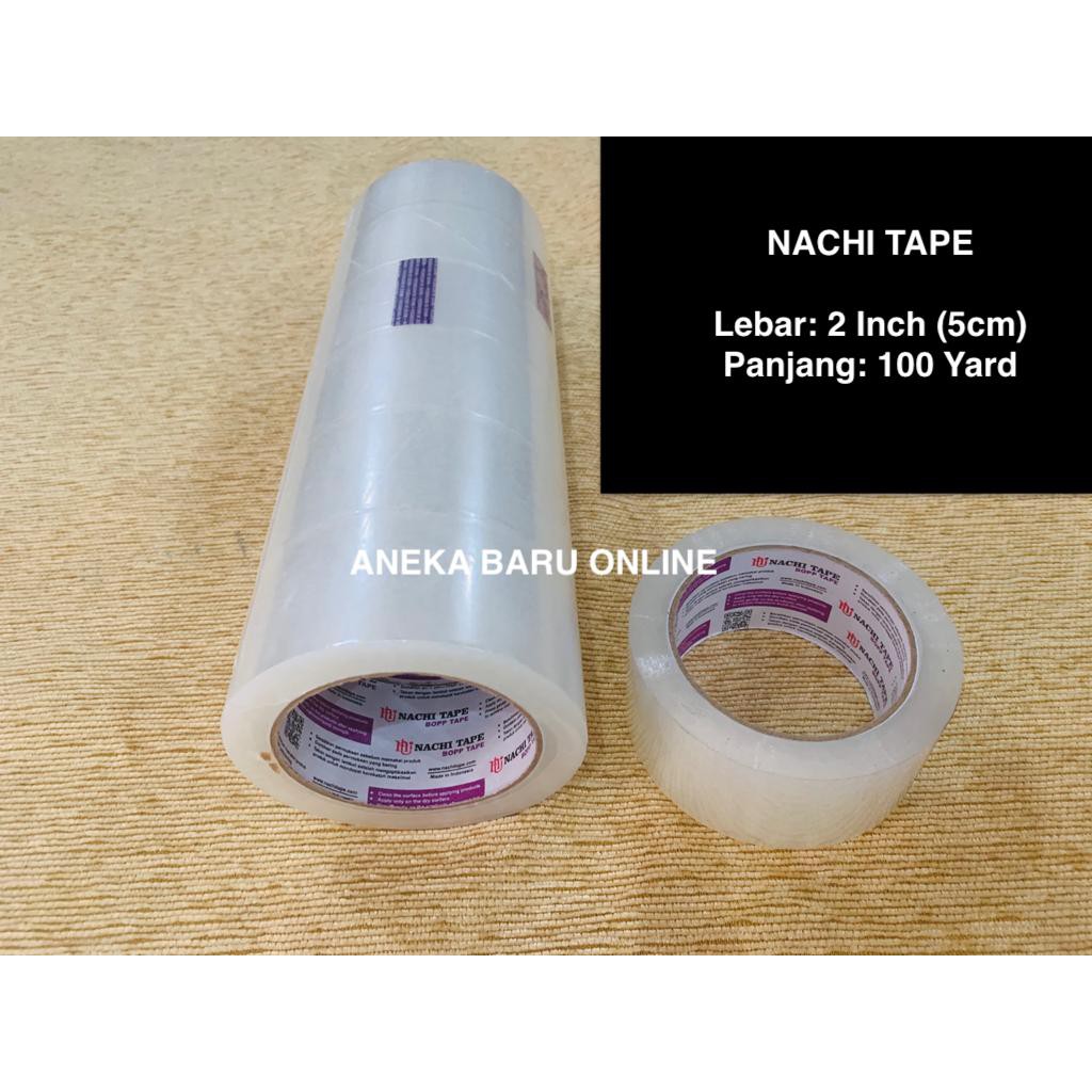 Jual Nachi Tape - Lakban Bening/ OPP Packing Tape - 2 ukuran - 100 yard | Shopee Indonesia