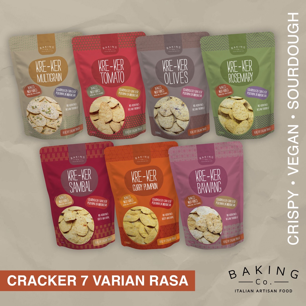 Jual Explore Pack 6 pieces - BakingCo KreKer all flavour Crackers 150g ...