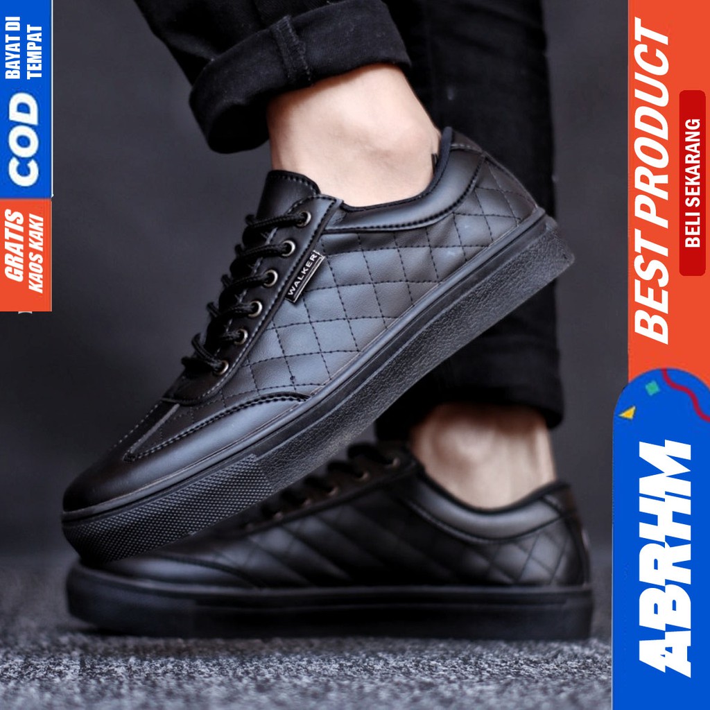 Jual ABRHM X PEDRO Sepatu Casual Formal Sneakers Pria Kasual Formal Kerja Kantor Black Brown ...