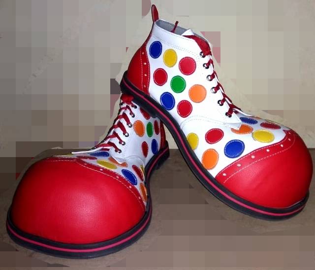 Jual Sepatu badut lucu clown shoes polkadot kualitas indonesia | Shopee ...