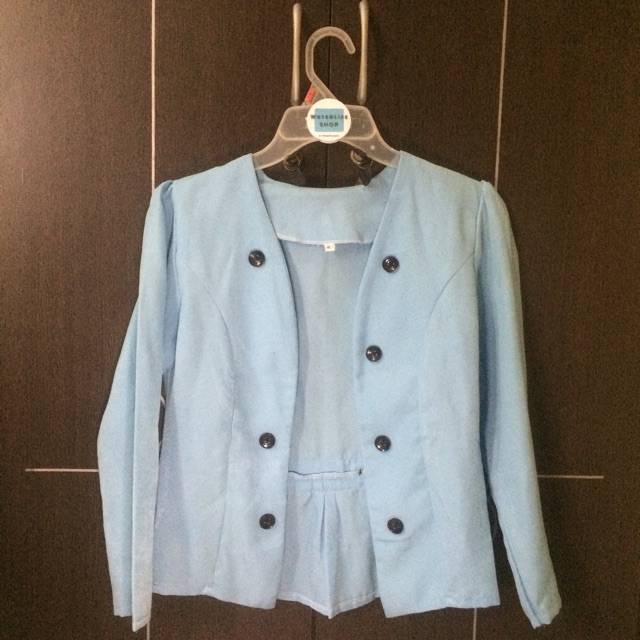 Jual Blazer / rompi wanita warna biru | Shopee Indonesia