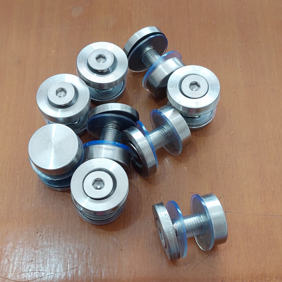 Jual baut kaca jepit railing tiang tangga rail glass stainless steel ...