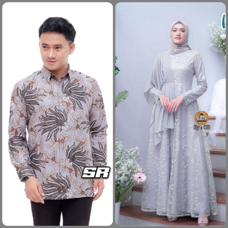Jual BAJU SARIMBIT COUPLE PASANGAN KEBAYA BROKAT CAPEL MODERN BATIK ...