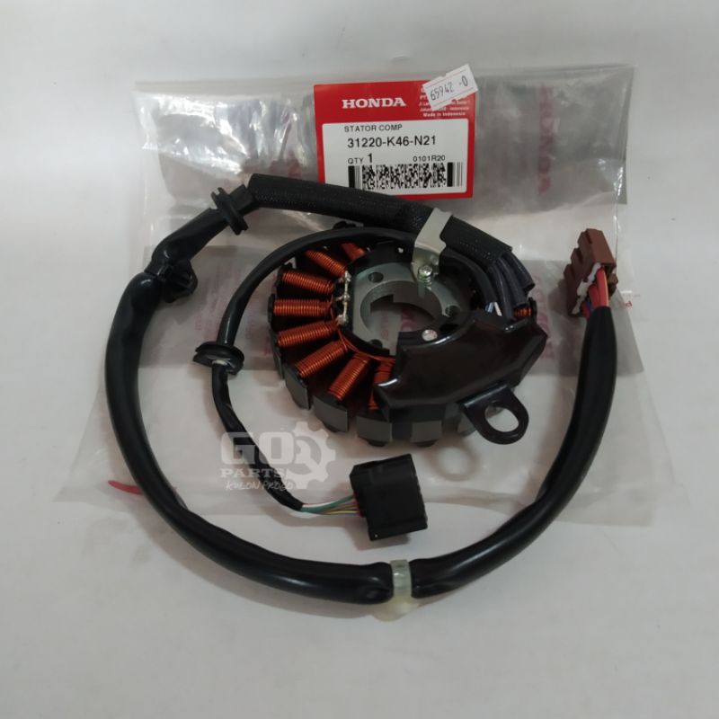 Jual Spull Spol Spul Sensor CKP ORI Honda Vario 110 Injeksi ESP 2016 Stator Comp 31220-K46-N21 ...