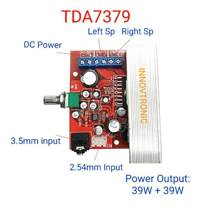 Jual DC12V-18V 2x39W TDA7379 Stereo Audio Power Amplifier Module ...