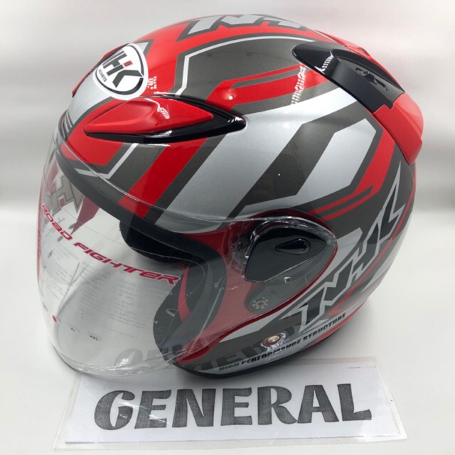 Jual Helm NHK R6 Motif Nitro Red Silver Merah Silver | Shopee Indonesia