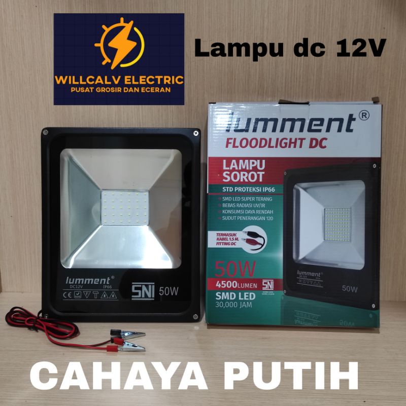 Jual LUMMENT LAMPU SOROT DC 12V 50W 50 WATT CAHAYA PUTIH / LAMPU SOROT DC 12V 50W 50 WATT ...