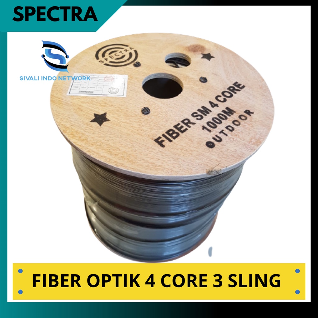 Jual Kabel FO Fiber Optik Dropcore 4 Core 3 seling Outdoor 1000 Meter Spectra Infinity Vascolink ...