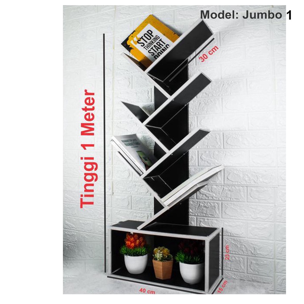 Jual MURAH RAK BUKU JUMBO TINGGI 1 METER TEMPAT BUKU PENYIMPANAN BUKU ...