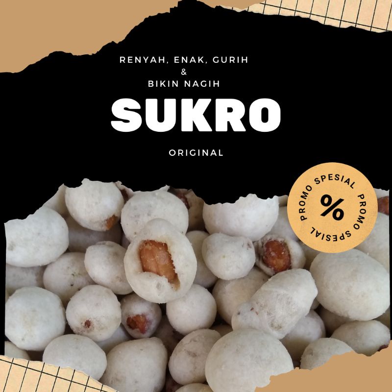 Jual Sukro/Kacang Atom/Renyah/Gurih/Murah 1 kg | Shopee Indonesia