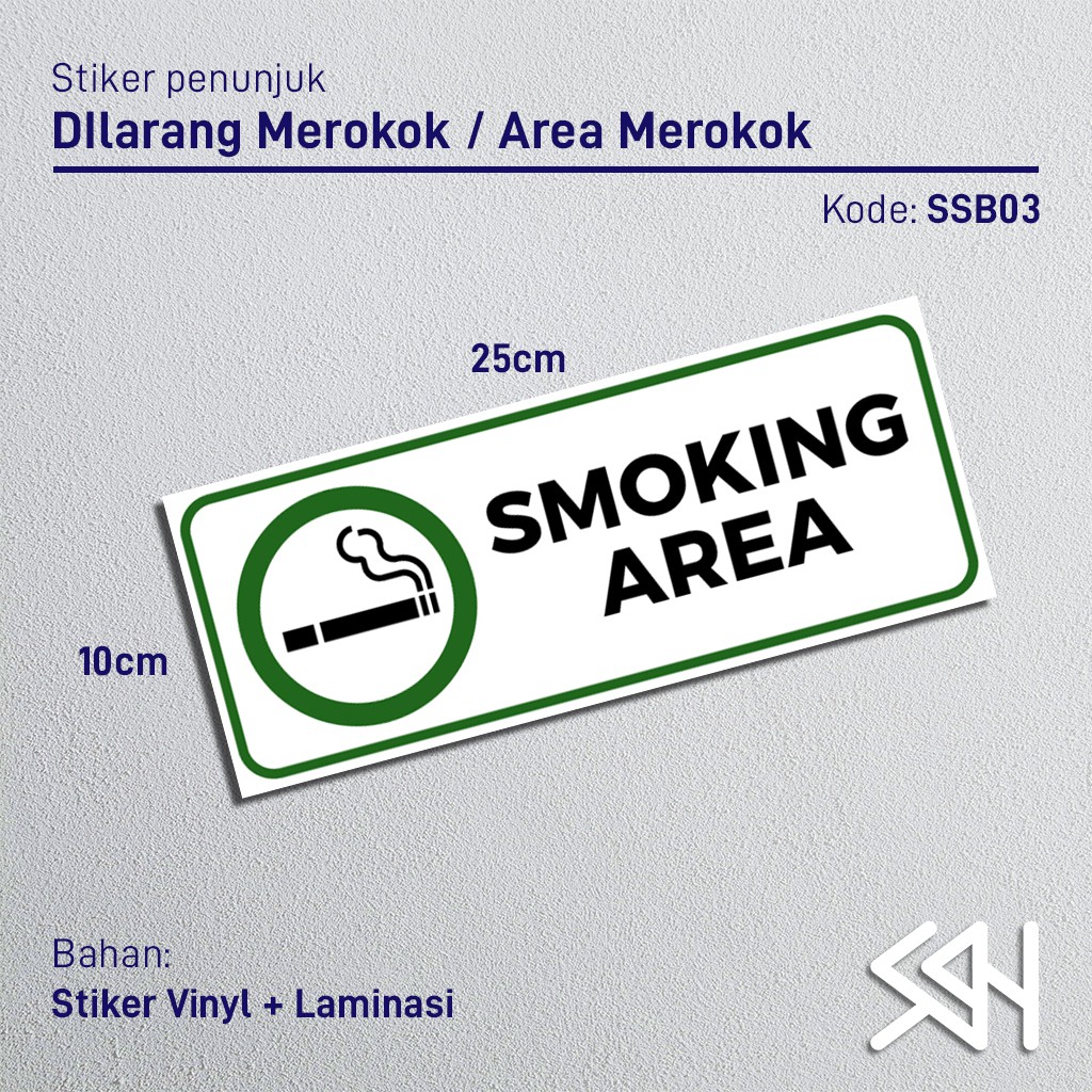 Jual Stiker Peringatan | Sticker Penunjuk | DILARANG MEROKOK - SMOKING ...
