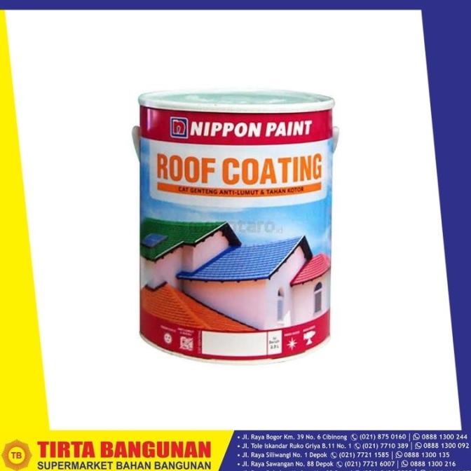 Jual NIPPON PAINT ROOF COATING CAT SERBAGUNA TEMBOK & GENTENG 2,5 LITER | Shopee Indonesia