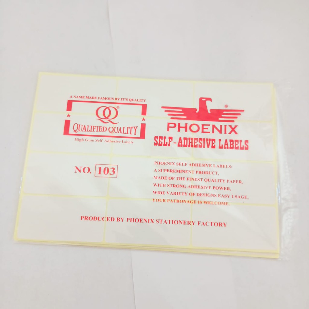 Jual Sticker Label Undangan 103 Self Adhisive Labels Phoenix | Shopee ...