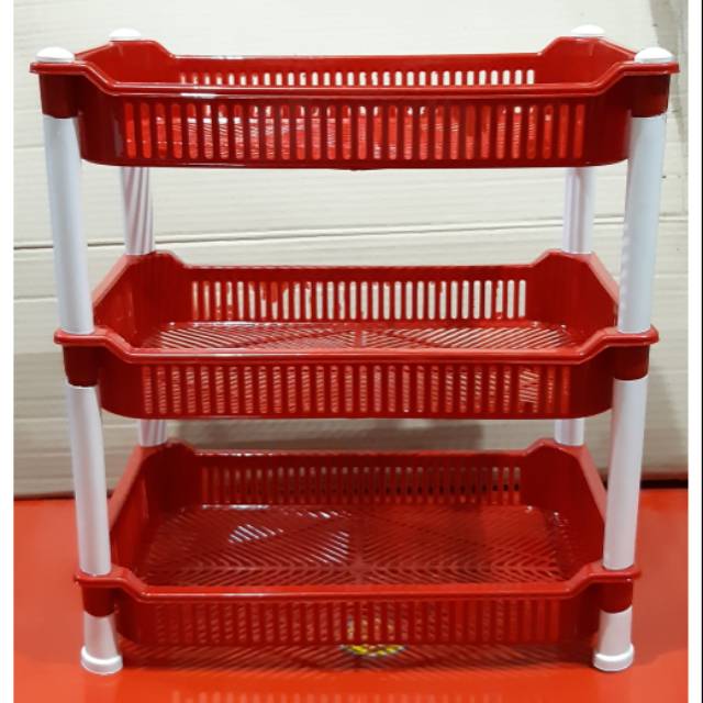 Jual Rak plastik segi susun 3 | Shopee Indonesia
