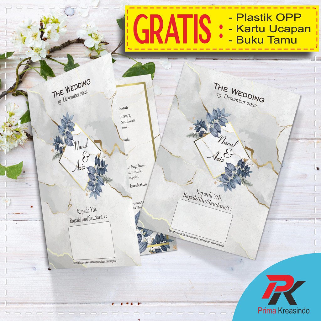 Jual Cetak Undangan Pernikahan Rustik Vintage Elegant Murah | Shopee ...