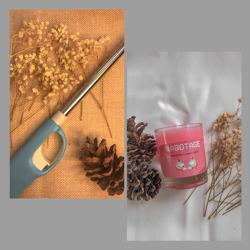 Jual PAKET DUA (2) SCENTED CANDLE AMONG US + PEMANTIK | Shopee Indonesia