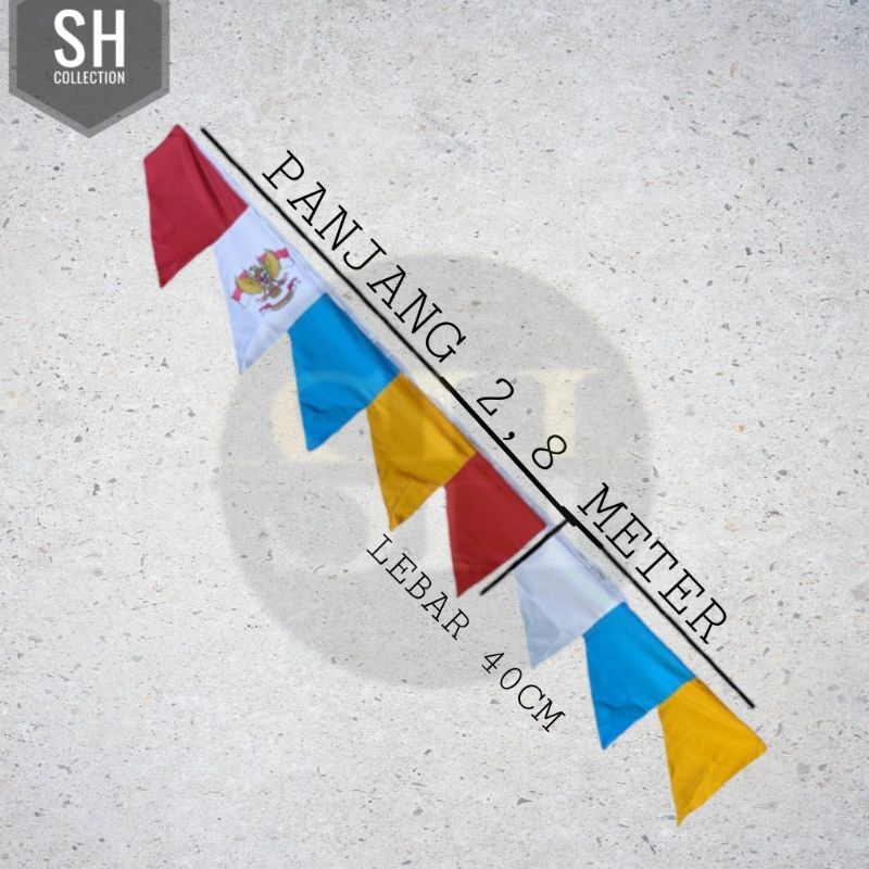Jual bendera umbul" umbul hari kemerdekaan panjang 2,8 meter 8 mata | Shopee Indonesia