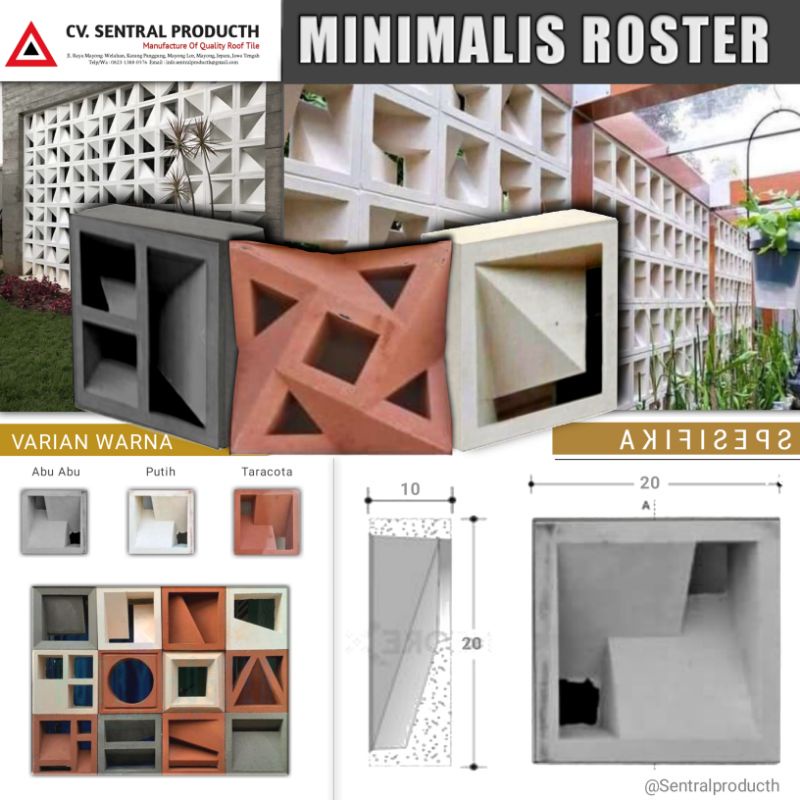 Jual Roster Beton Minimalis/Minimalis Roster Block/Roster Beton (Min ...